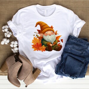 Autumn Gnome Pumpkin Clipart,mega Fall Gnome and Leaves,thanksgiving ...