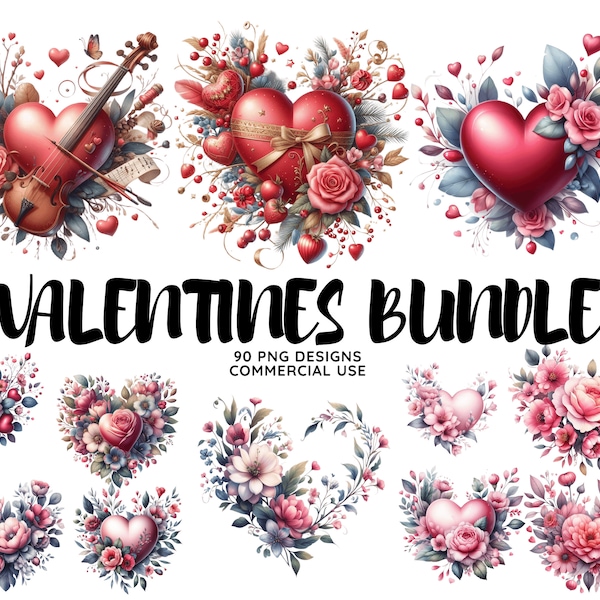 Valentine Heart Clipart - Etsy