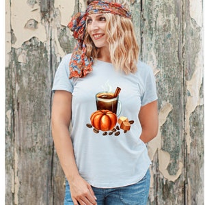 Watercolor Pumpkin Spiced Tea Coffee Drinks Clipart,autumn Fall Holiday ...