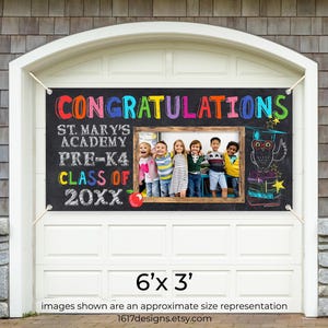 Preschool Graduation Banner 2025, Custom Class Photo Banner, Front Door ...