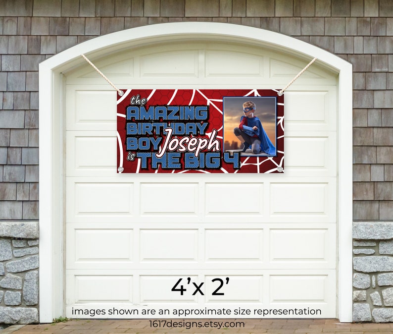 Superhero Happy Birthday Banner Superhero Party Super Hero - Etsy