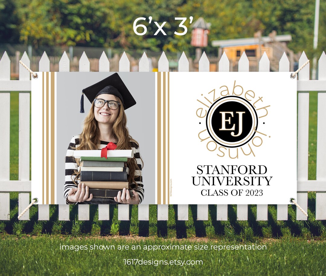Graduation Banner 2024, Custom Photo, Front Door, Porch, Hanging Banner ...