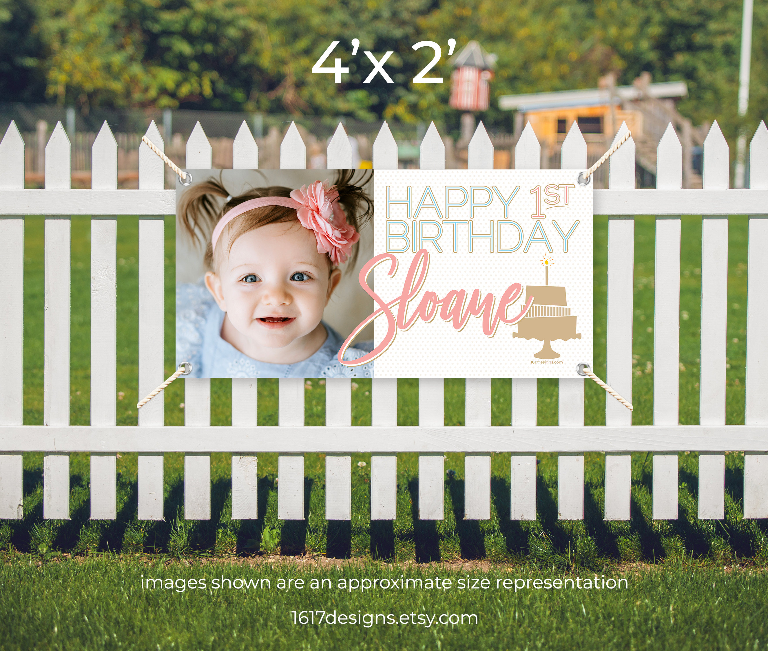 Custom Birthday Banner Pink Gold Sweet Cake Birthday Banner - Etsy