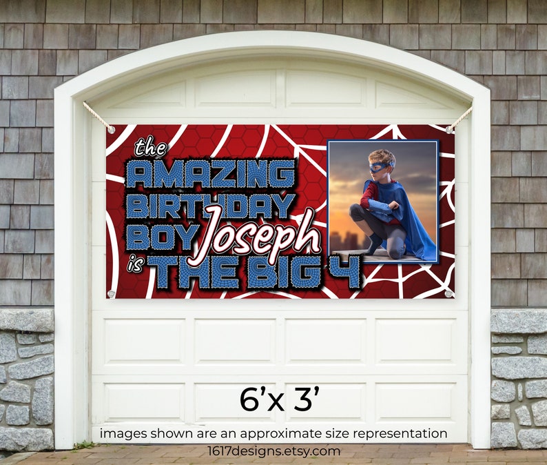 Superhero Happy Birthday Banner Superhero Party Super Hero - Etsy