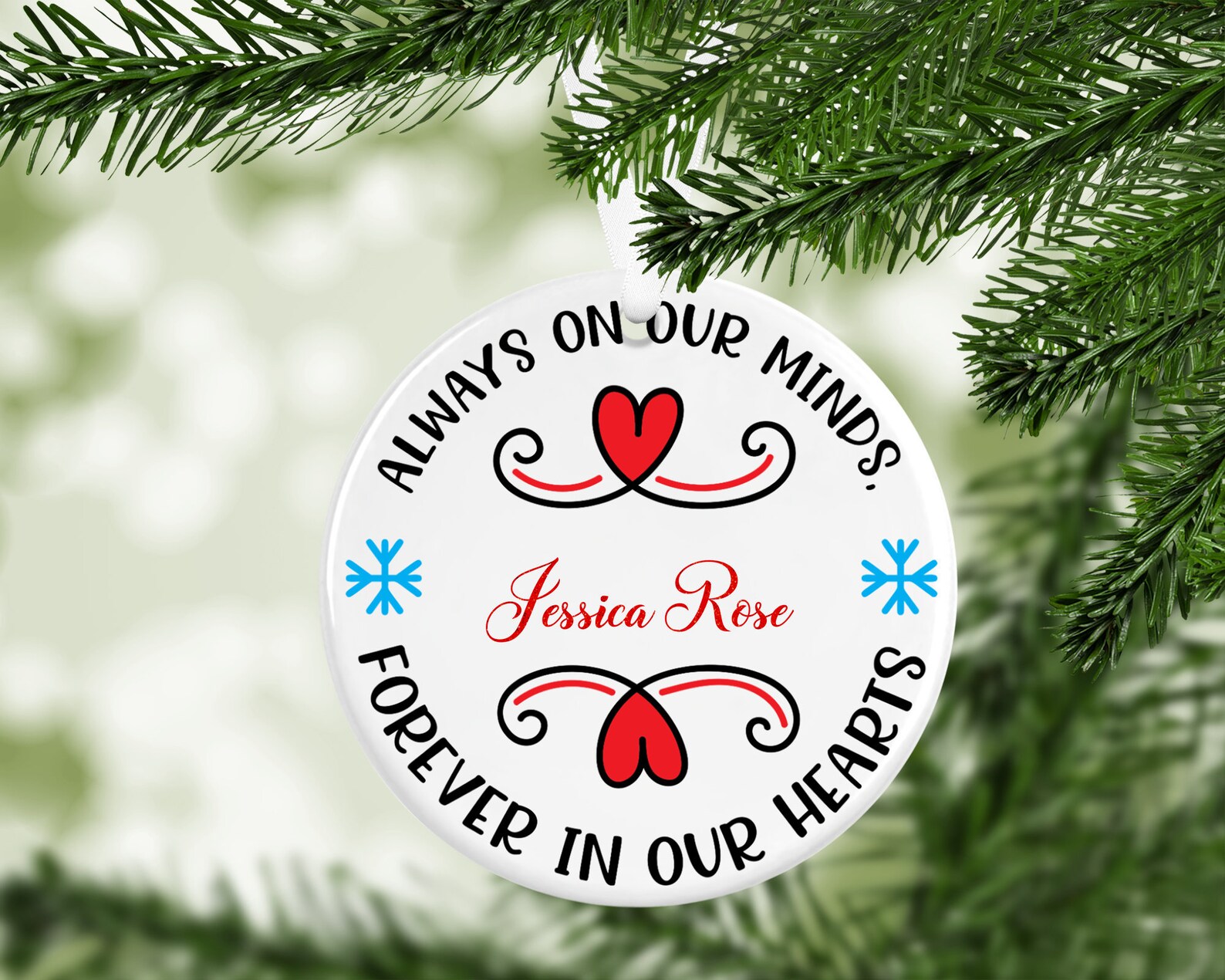 Personalized Memorial Ornament, Christmas Tree Ornament, Personalized ...