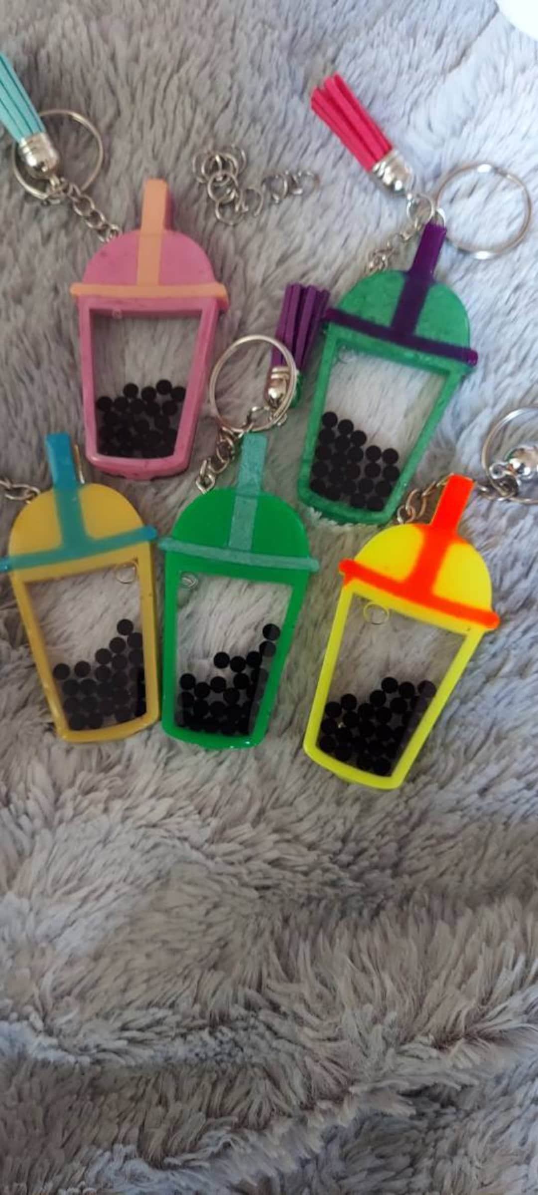 Boba Milk Tea Shaker Keychains - Etsy