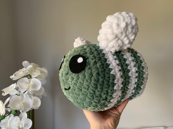 Giant Sage Green Pillow Plush Bee | Etsy