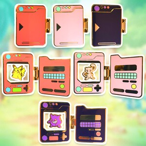 Pokédex Hinged Enamel Pin - Mini Switchable Pokémon Pins - Etsy