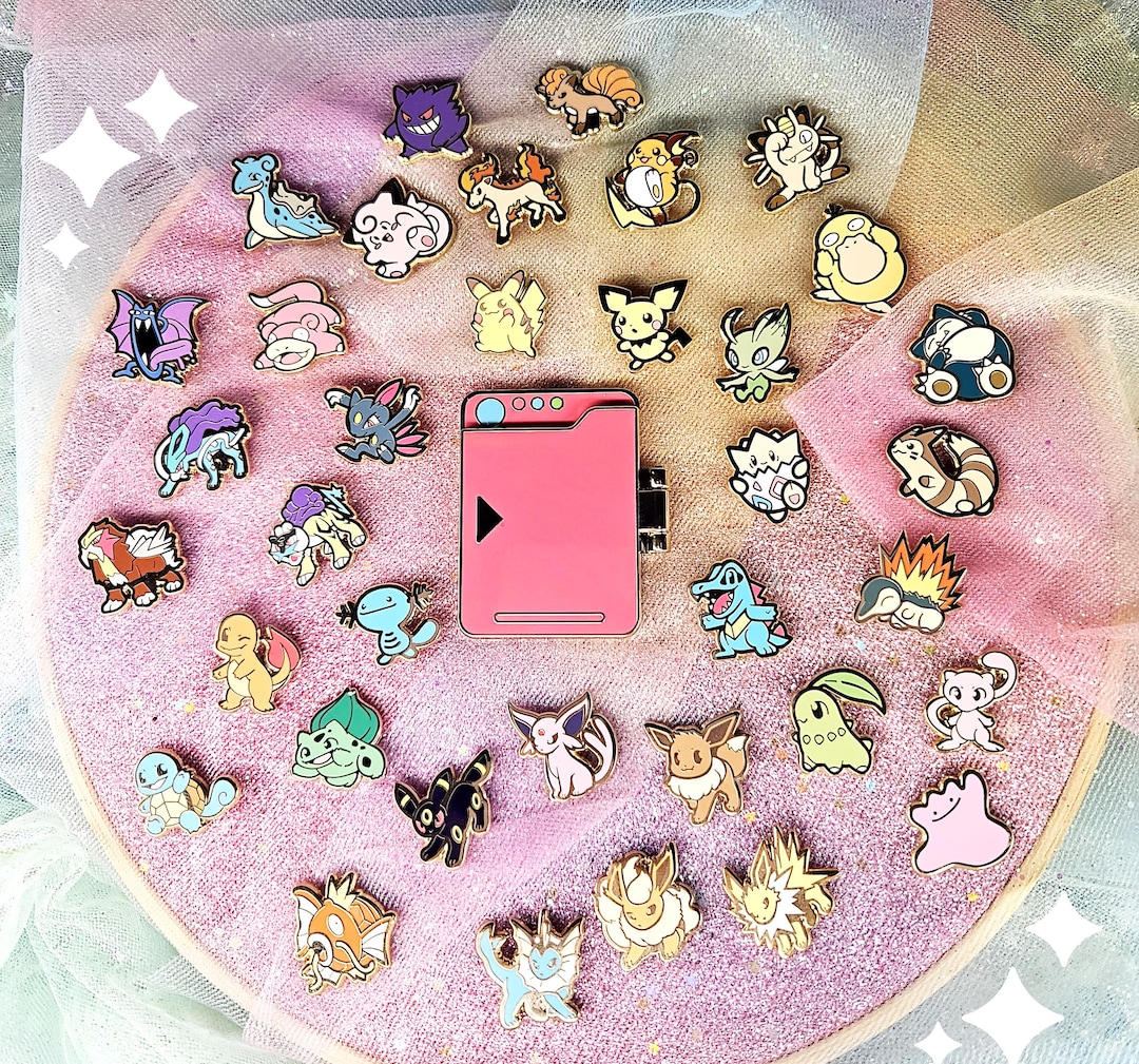 Pokédex Hinged Enamel Pin - Mini Switchable Pokémon Pins - Etsy