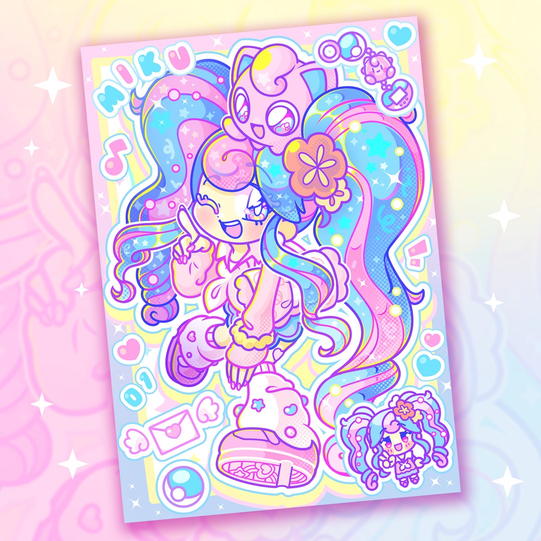 Fairy Type Hatsune Miku A4 Pokémon Print - Etsy