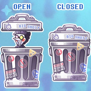 Deltarune Spamton Trash Can Slide-Out Keychain Charm - Etsy México