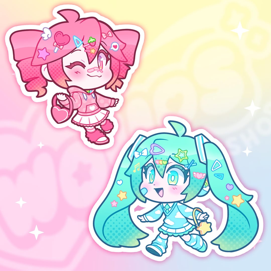 Vocaloid Stickers - Decora Miku & Teto - Etsy