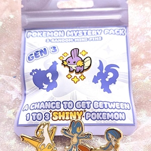 Pokémon Mini Enamel Pins - Mystery Shiny Blind Packs - Etsy