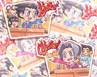 Ace Attorney Stickers - Etsy