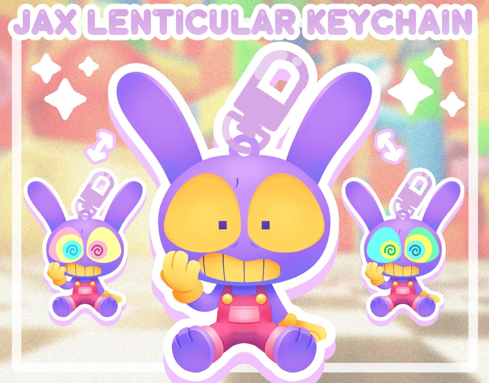 The Amazing Digital Circus - Jax Lenticular Keychain Charm - Etsy México
