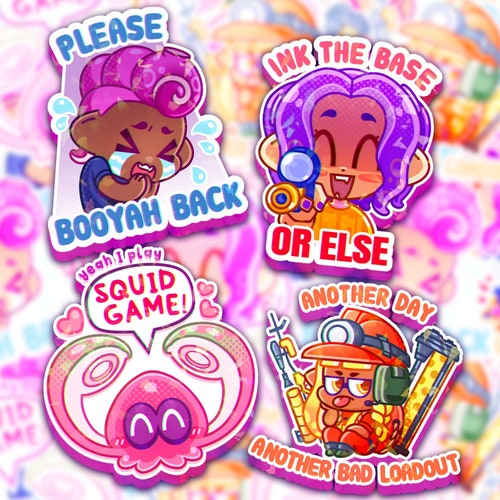 Holographic Splatoon Idol Vinyl Stickers splatoon 1 2 and - Etsy