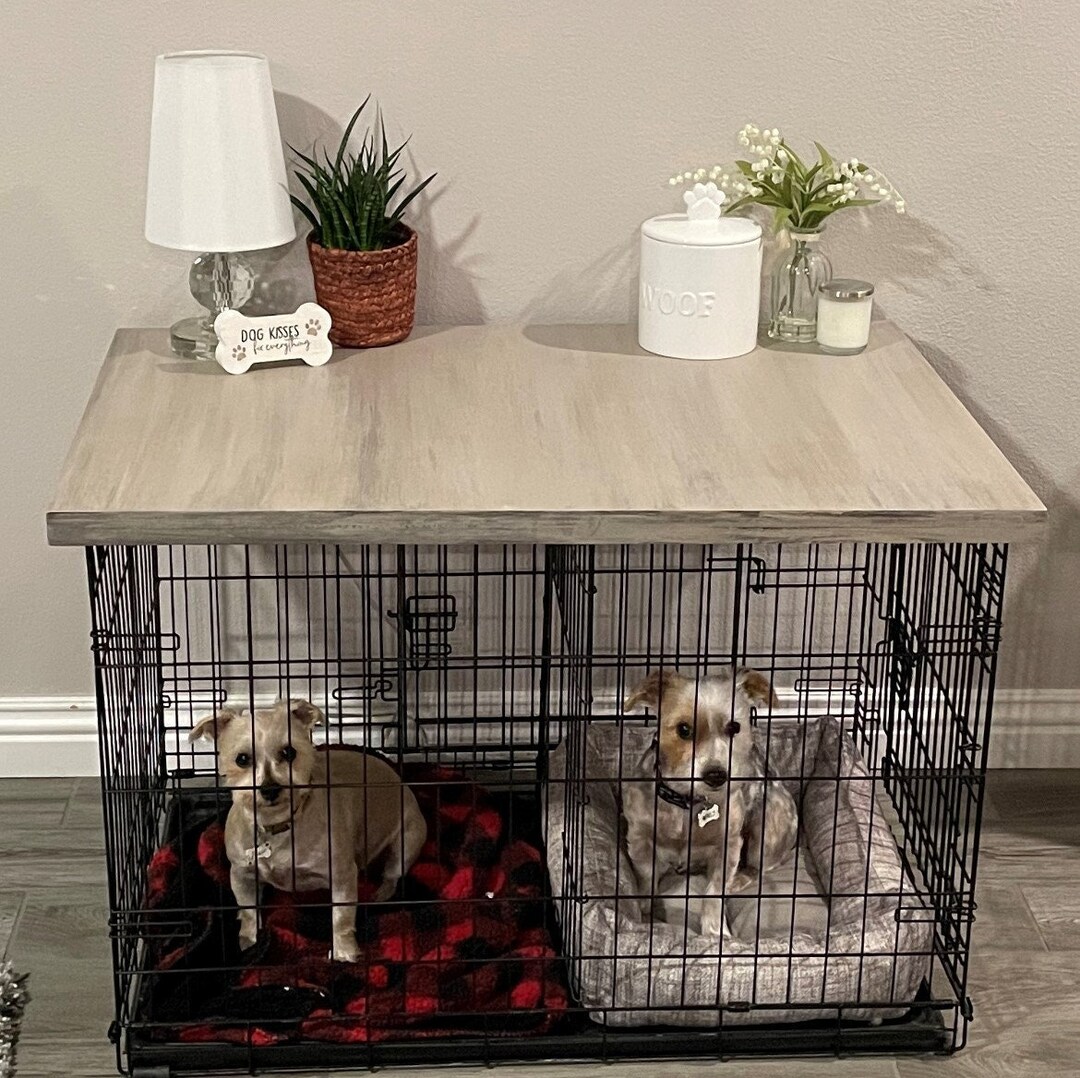 Dog Kennel Wood Table Top, Kennel Topper, Dog Crate Top, Pet Supplies ...