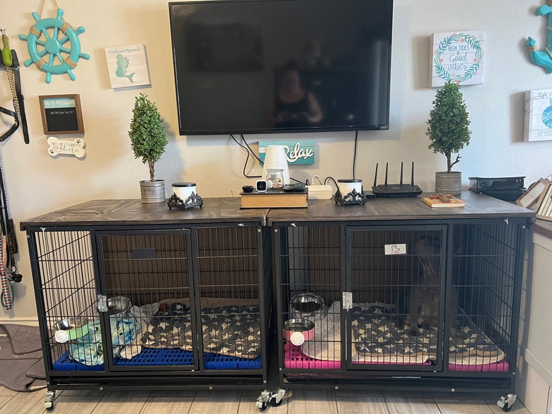 Dog Kennel Table Top Dog Crate Table Top Pet Furniture - Etsy