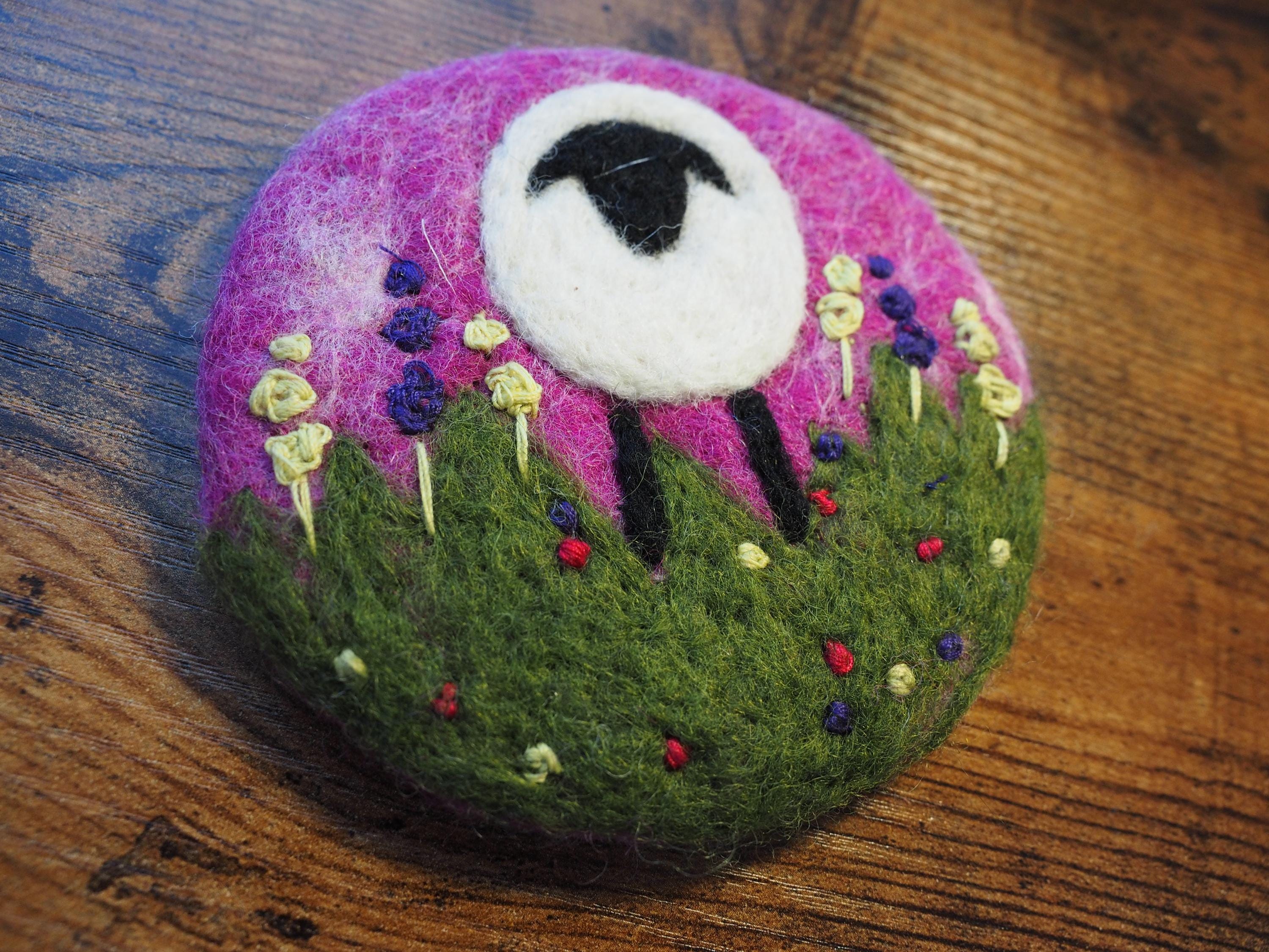 Handmade Wool Felt Coaster - Etsy