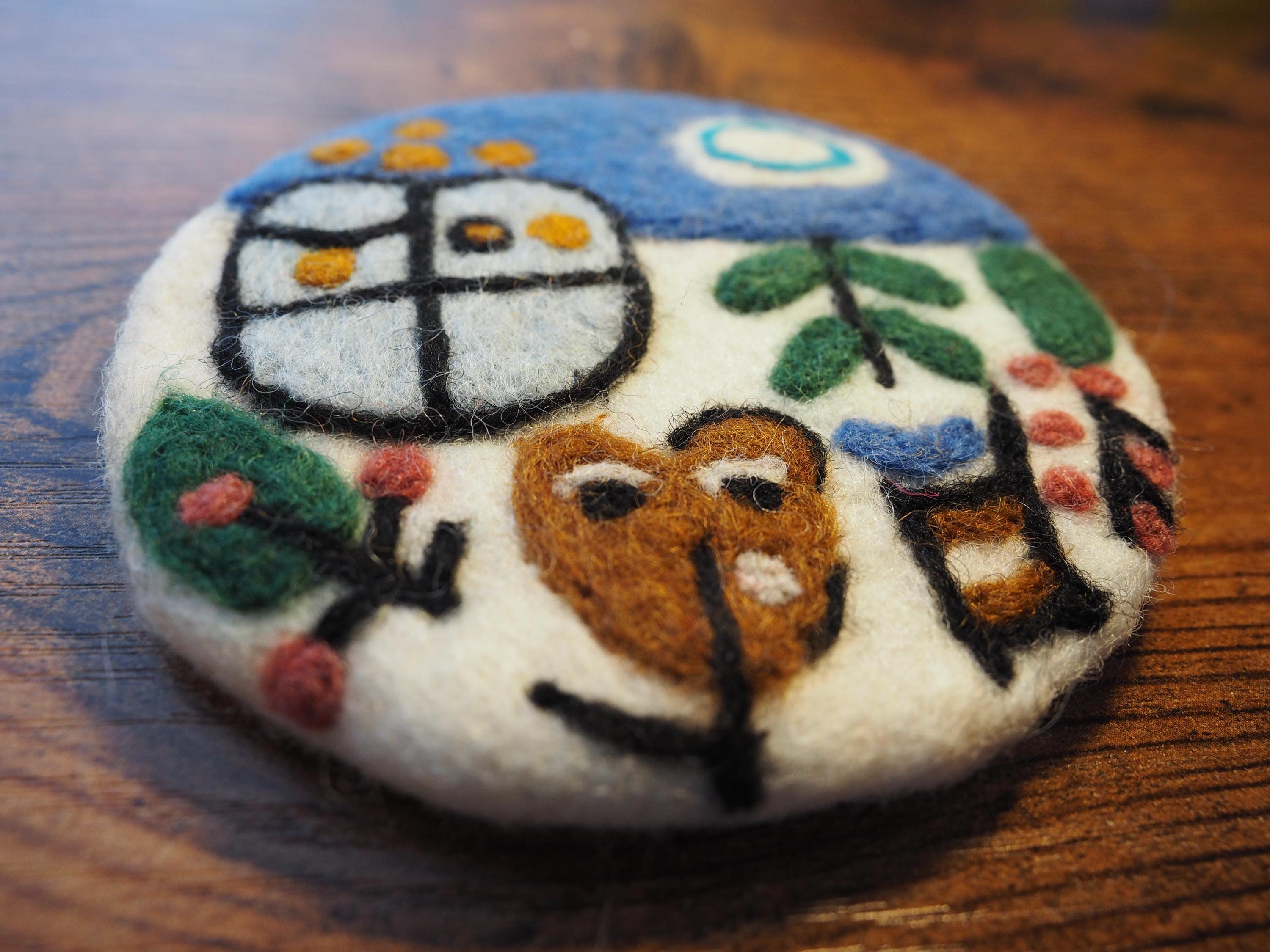 Handmade Wool Felt Coaster - Etsy