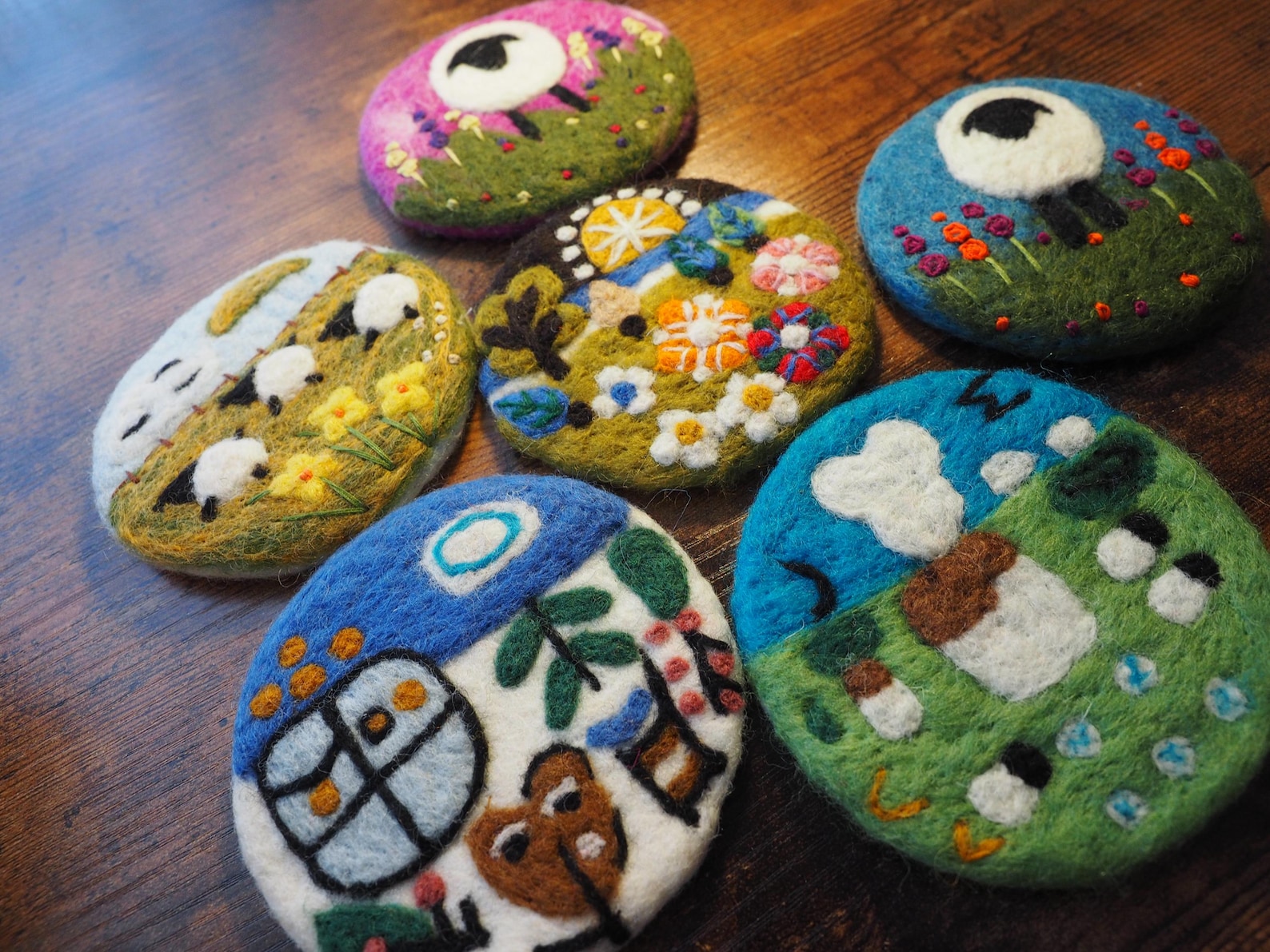 Handmade Wool Felt Coaster - Etsy