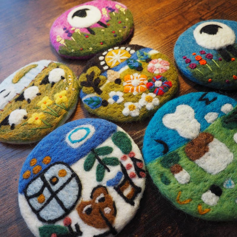 Wool Coasters - Etsy