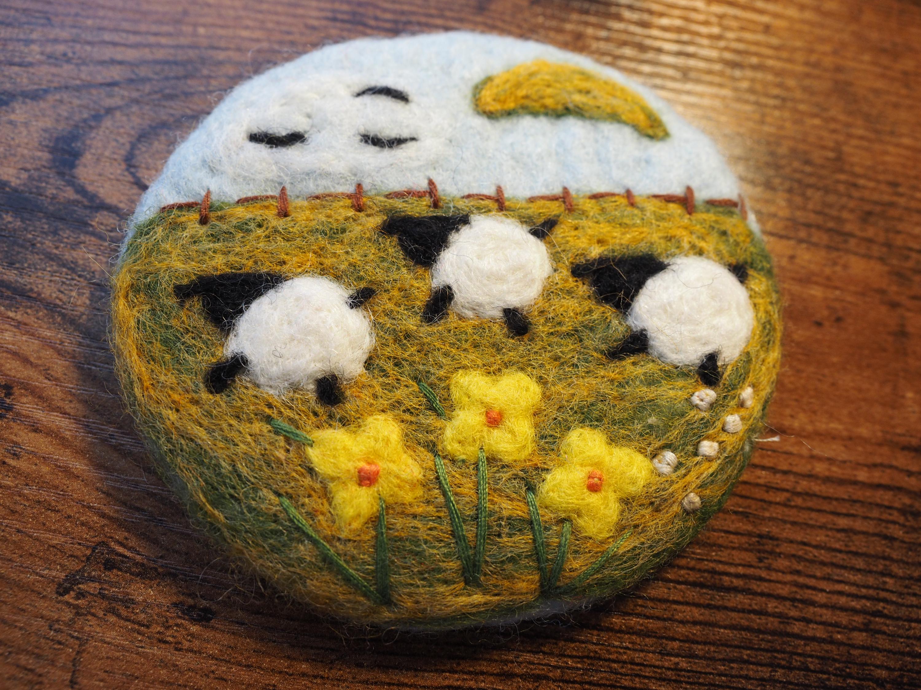 Handmade Wool Felt Coaster - Etsy