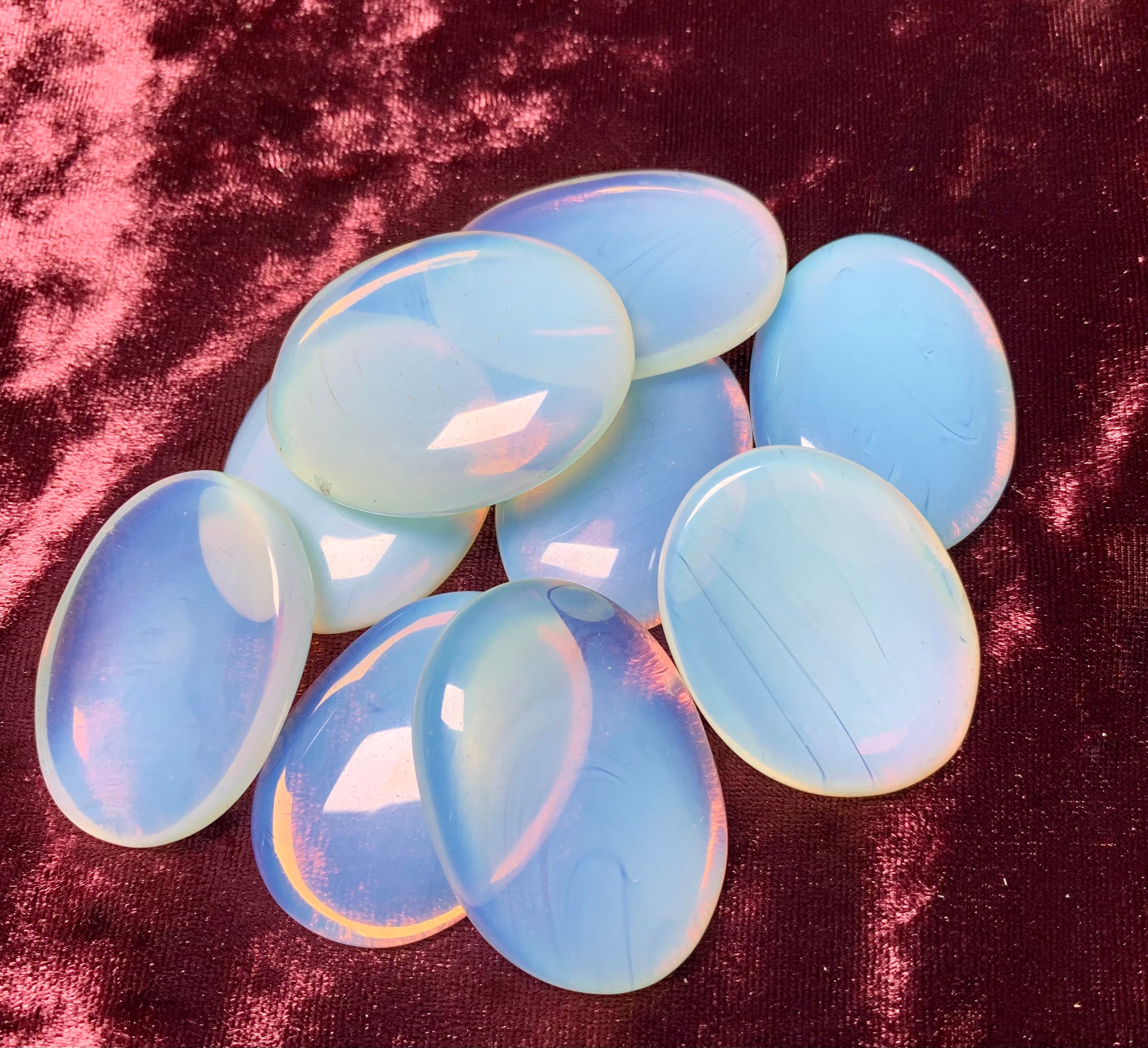 Opalite Worry Stone Opalite Thumb Stone Metaphysical - Etsy