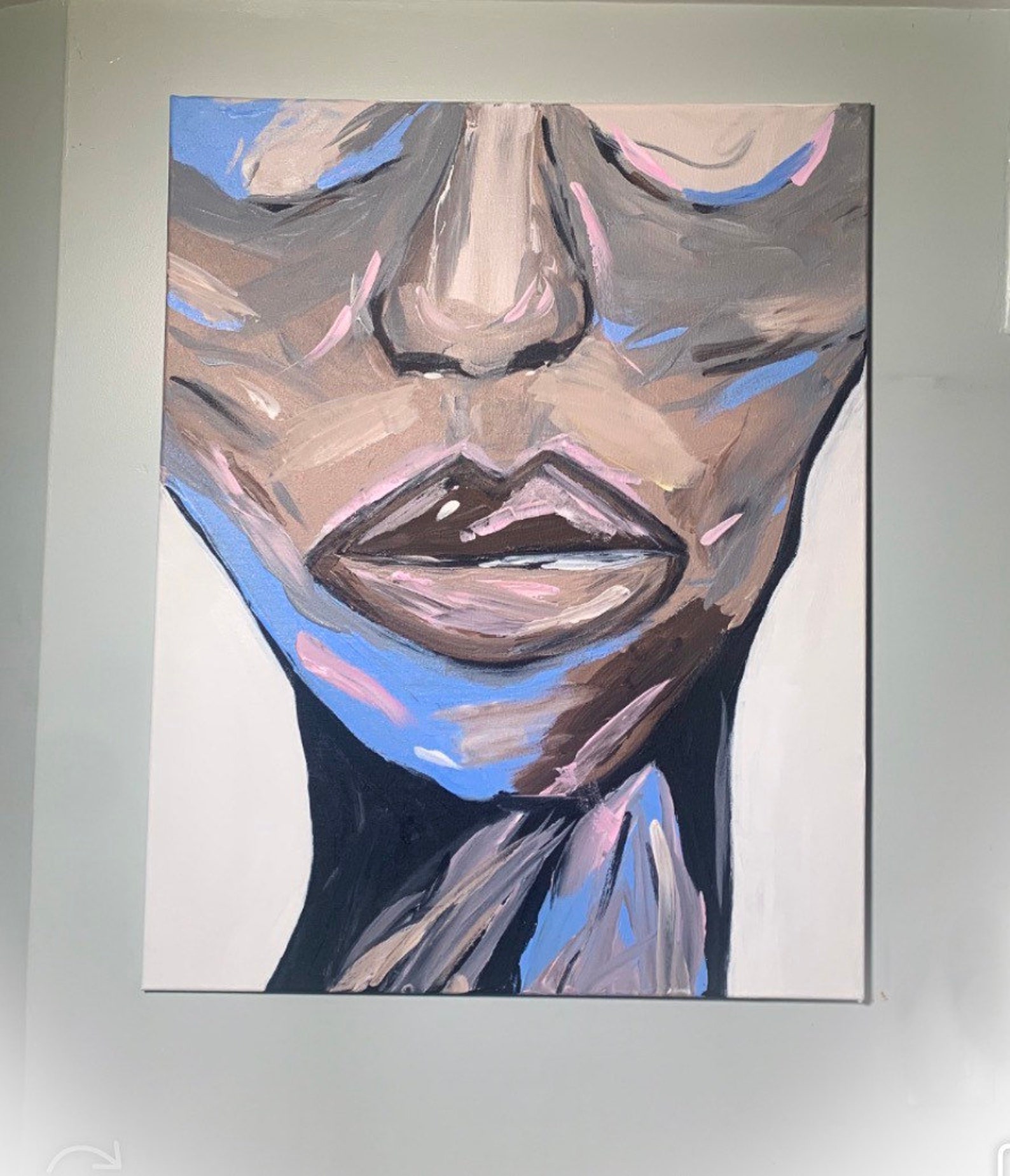 Abstract acrylic face painting | Etsy