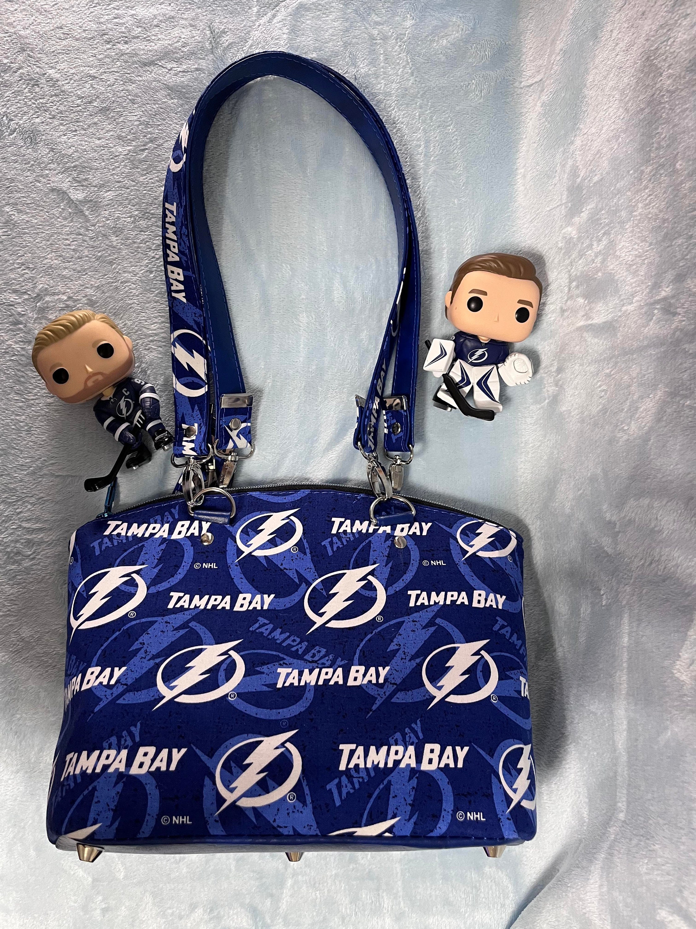 Tampa Bay Lightning Fan Made Purse Bag/ Game Day Bag/ Champa Bay Purse ...