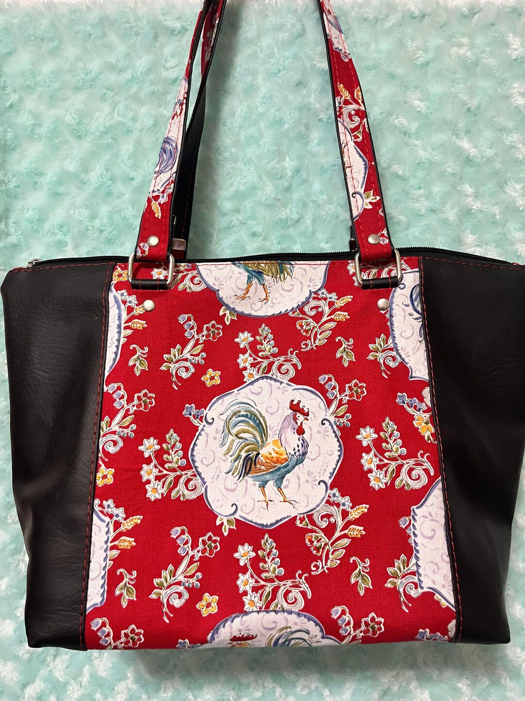 Rooster Classic Tote Bag One of A Kind Chicken Hen Handbag - Etsy