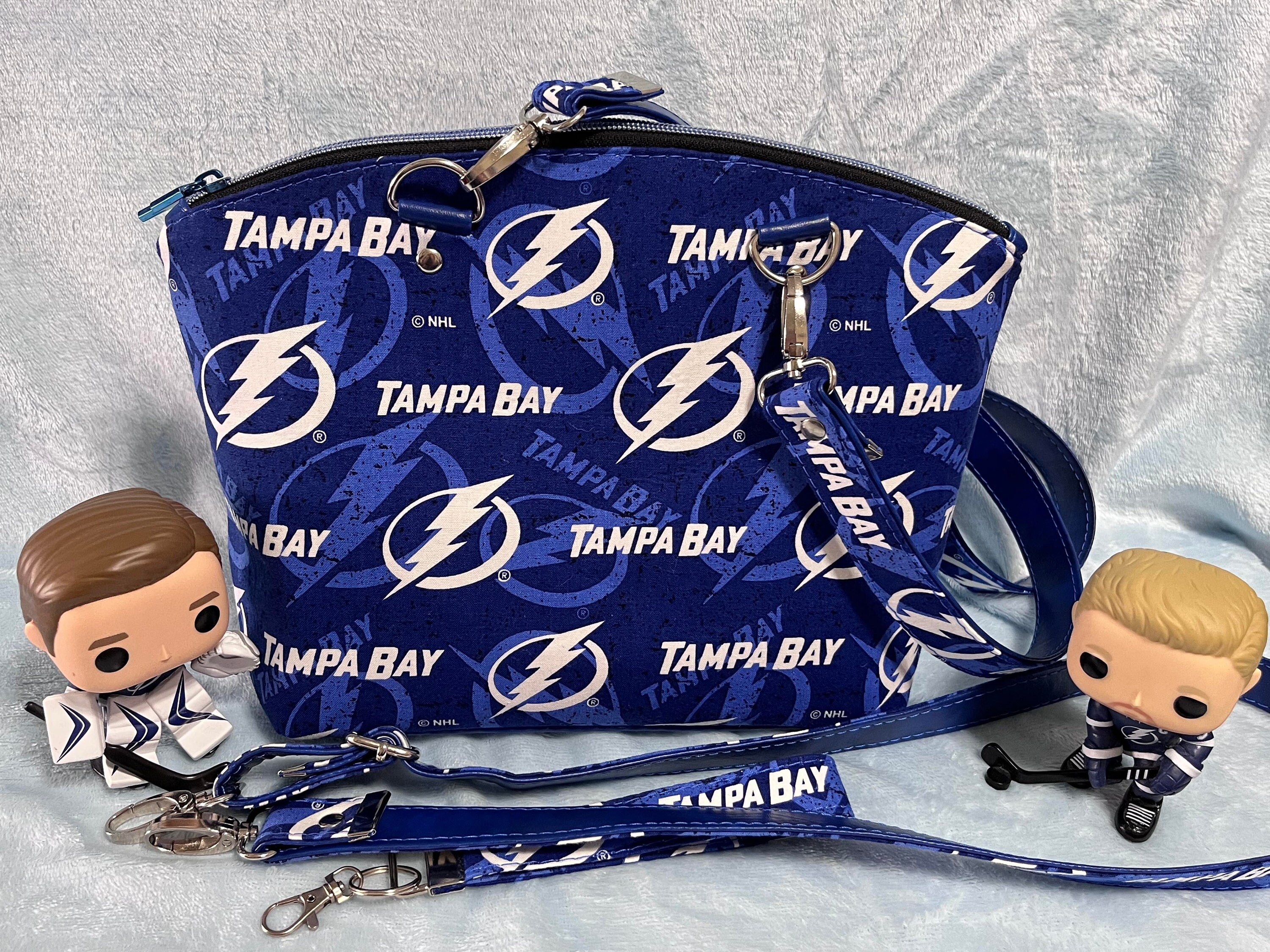 Tampa Bay Lightning Fan Made Purse Bag/ Game Day Bag/ Champa Bay Purse ...