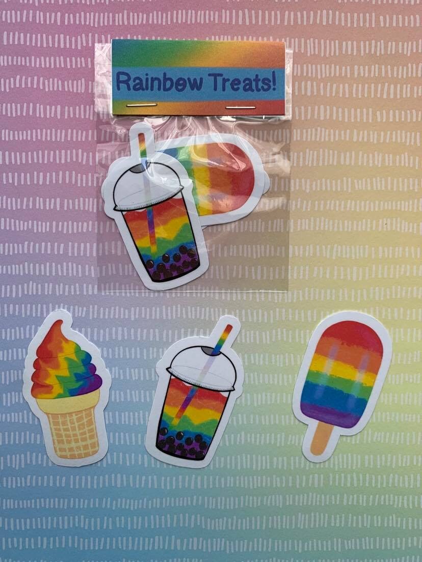 Multipack Stickers Pride Flag Water-resistant Popsicle Ice - Etsy