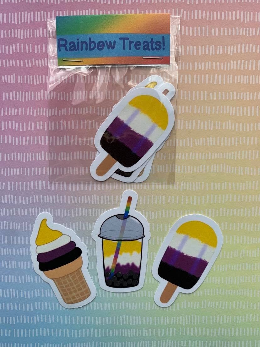 Multipack Stickers Pride Flag Water-resistant Popsicle Ice - Etsy