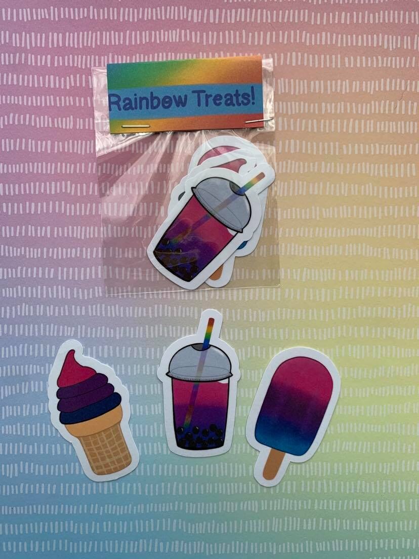 Multipack Stickers Pride Flag Water-Resistant Popsicle Ice | Etsy