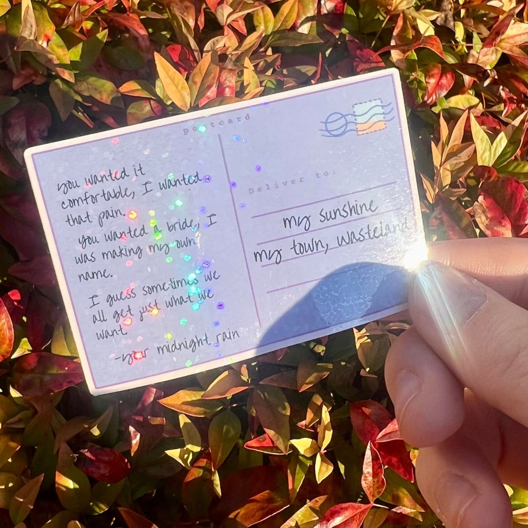 Holographic Midnights Inspired Taylor Swift Inspired Postcard Sticker ...