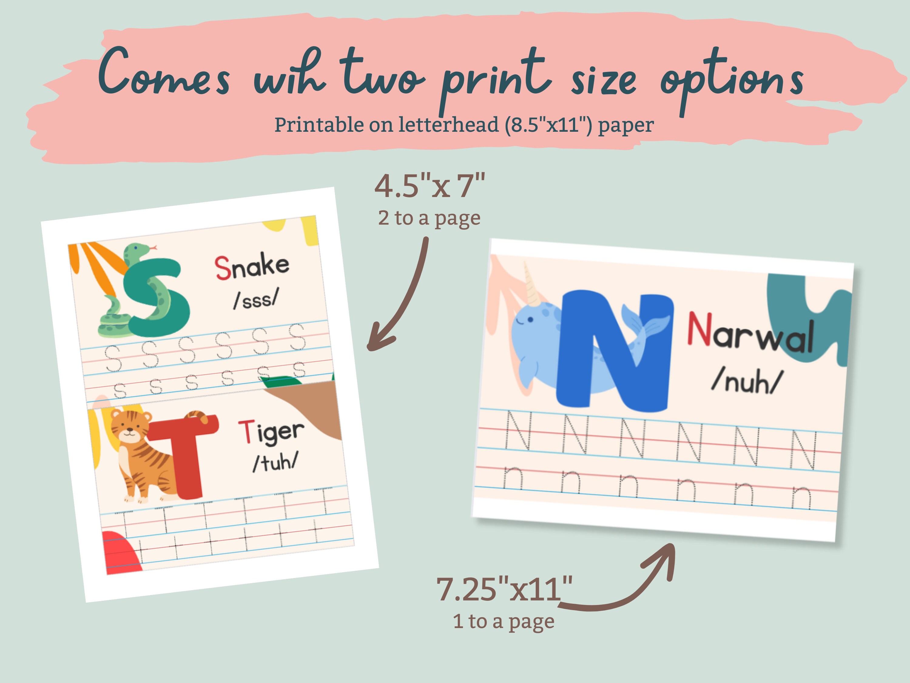 Alphabet Tracing Flashcards Printable Flashcards Digital - Etsy