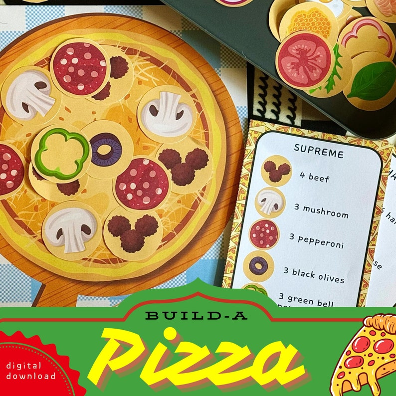 Build A Pizza, Make a Pizza, Kids Activities, Pretend Play, Homeschool ...