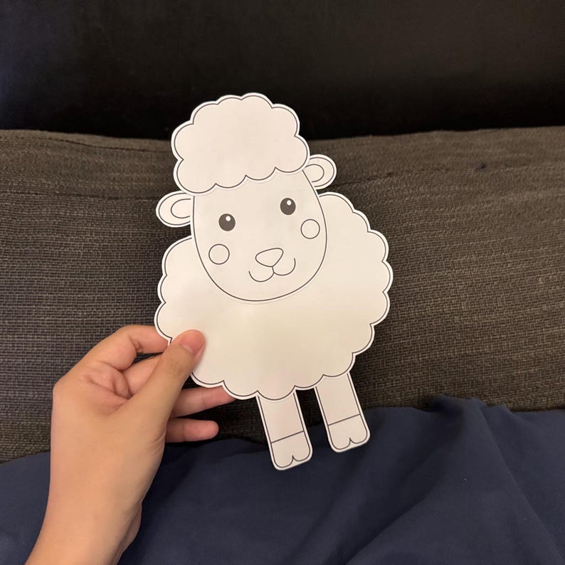 Lamb Craft | Cut and Paste Activity (PDF Download) - Etsy