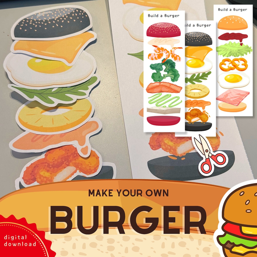 Build A Burger, Make a Burger, Kids Activities, Pretend Play ...