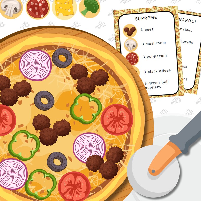 Build A Pizza, Make a Pizza, Kids Activities, Pretend Play, Homeschool ...