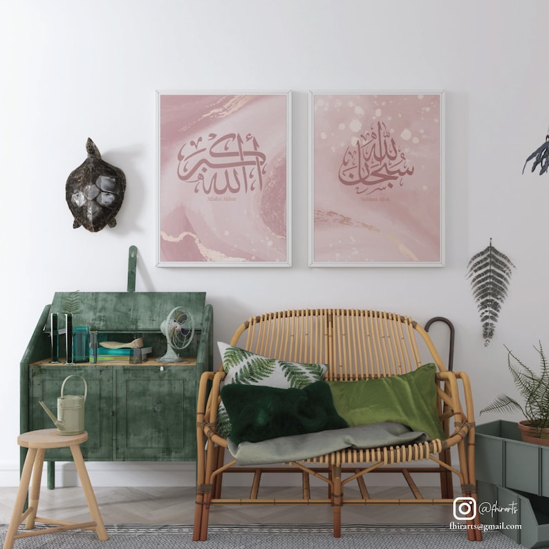 Set of 3 Arabic Calligraphy Prints/islamic Modern Calligraphy Posters ...