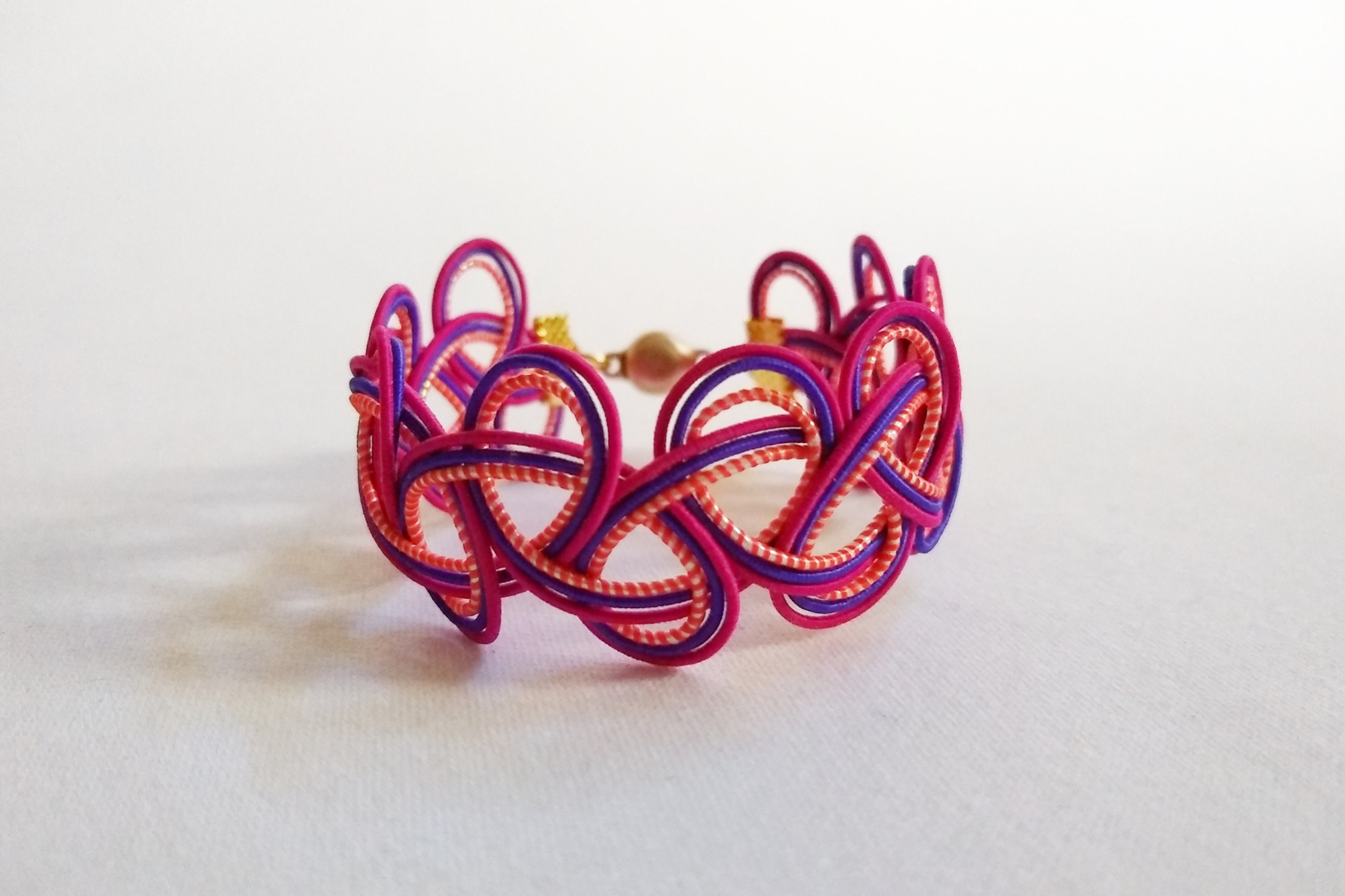 Japanese Mizuhiki Bracelet/gift for Her/celtic Knot/elegant Bracelet - Etsy