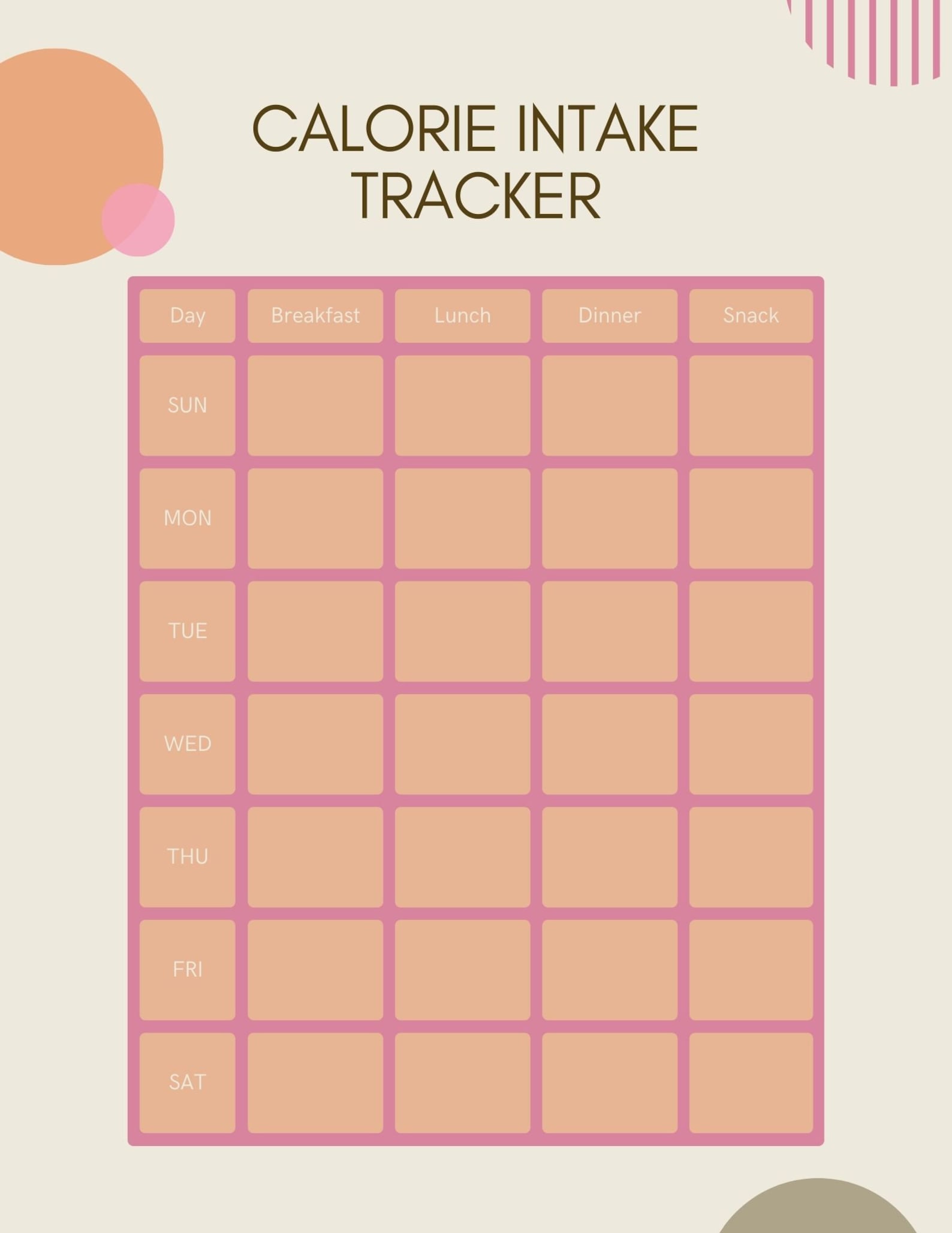 Fitness Tracker, Habit Tracker Printable, Calorie Journal, Digital ...
