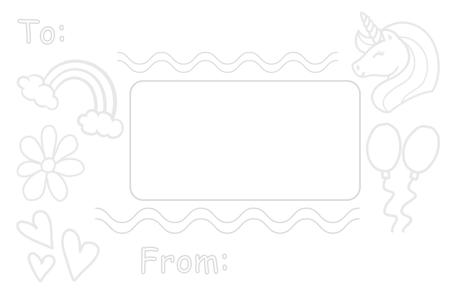 Printable and Coloring Birthday Card for Kids, DIY Birthday Card for ...