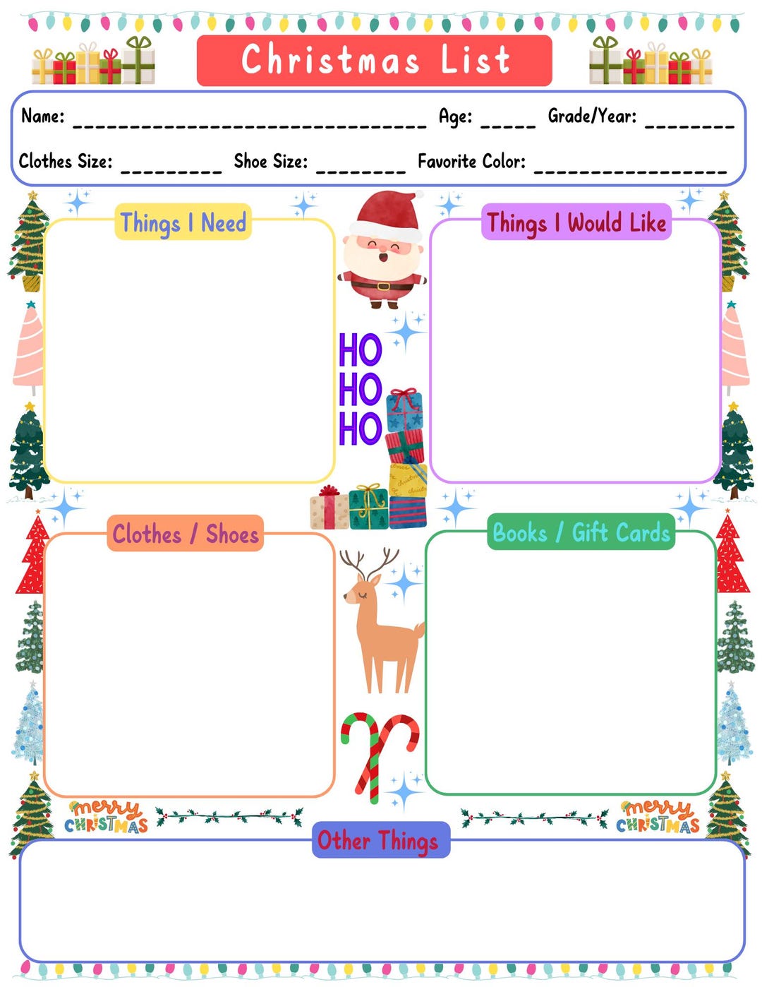 Christmas Wish List, Cute Christmas List, Christmas Gifts List, Fun and ...