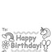 Printable and Coloring Birthday Card for Kids, DIY Birthday Card for ...