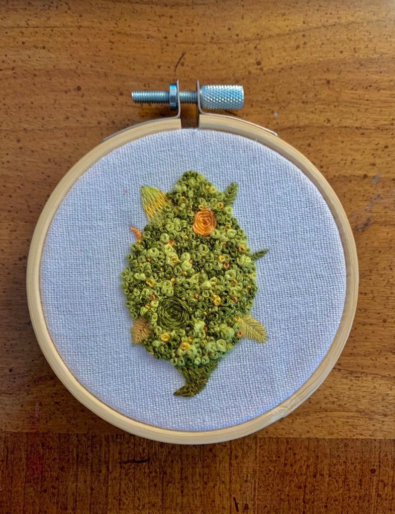 Handmade Weed Embroidery / Gift for Smokers / Customize Strain - Etsy