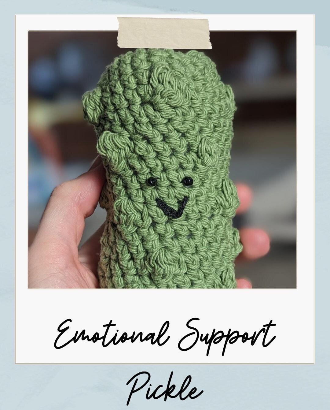 Emotional Support Pickle, Stuffed Pickle, Amigurumi, Toy Pickle - Etsy