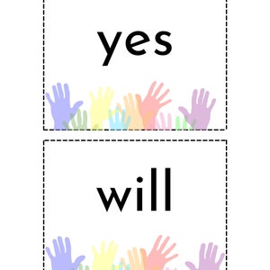 Sight Word Cards Digital Download / Preschool, Pre-k, and Kindergarten ...